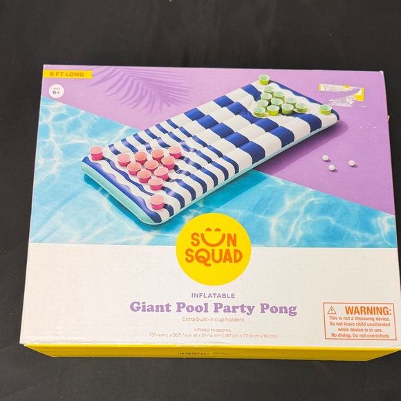 Sun Squad | Party Supplies | Sun Squad Inflatable Giant Pool Party Pong ...